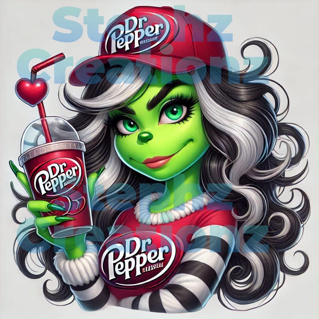 Dr Pepper Grinch Girl - Etsy