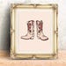 Brown Cowboy Boots Digital Art - Etsy