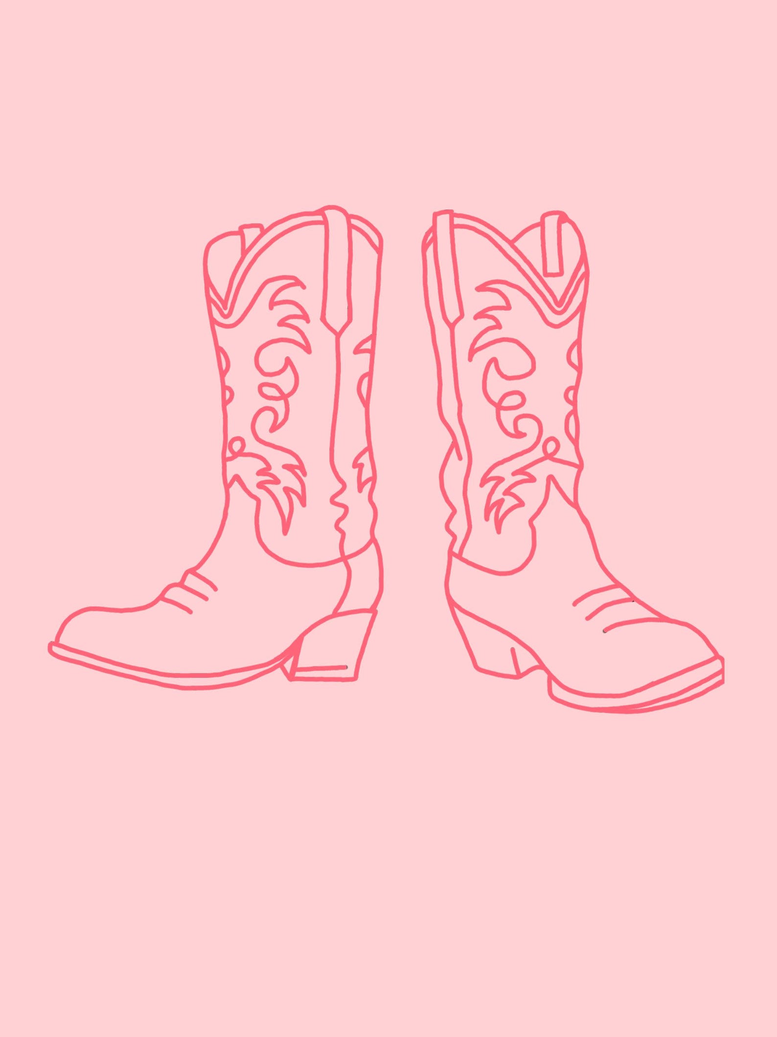Pink Cowboy Boots - Etsy