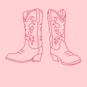 Pink Cowboy Boots - Etsy