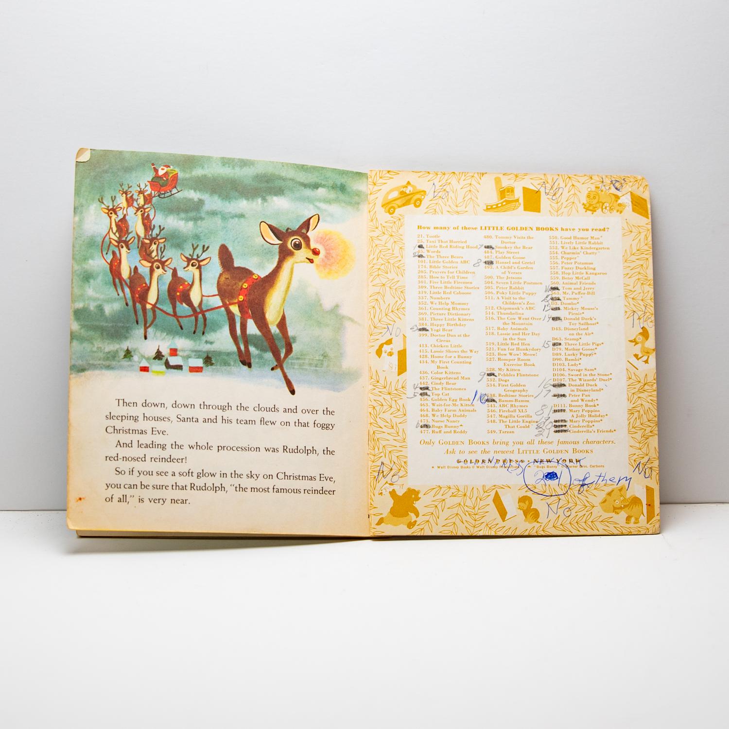 Vintage 1958 Little Golden Book, Rudolph the Red-nosed Reindeer - Etsy