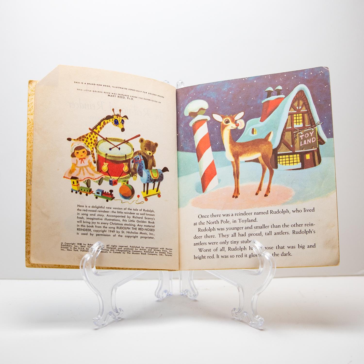 Vintage 1958 Little Golden Book, Rudolph the Red-nosed Reindeer - Etsy