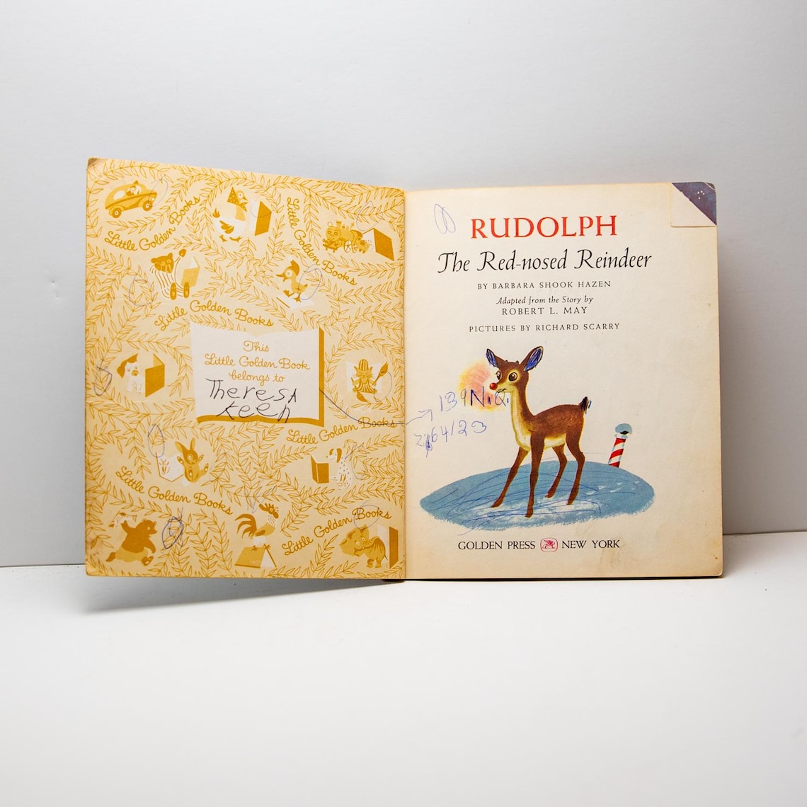 Vintage 1958 Little Golden Book, Rudolph the Red-nosed Reindeer - Etsy
