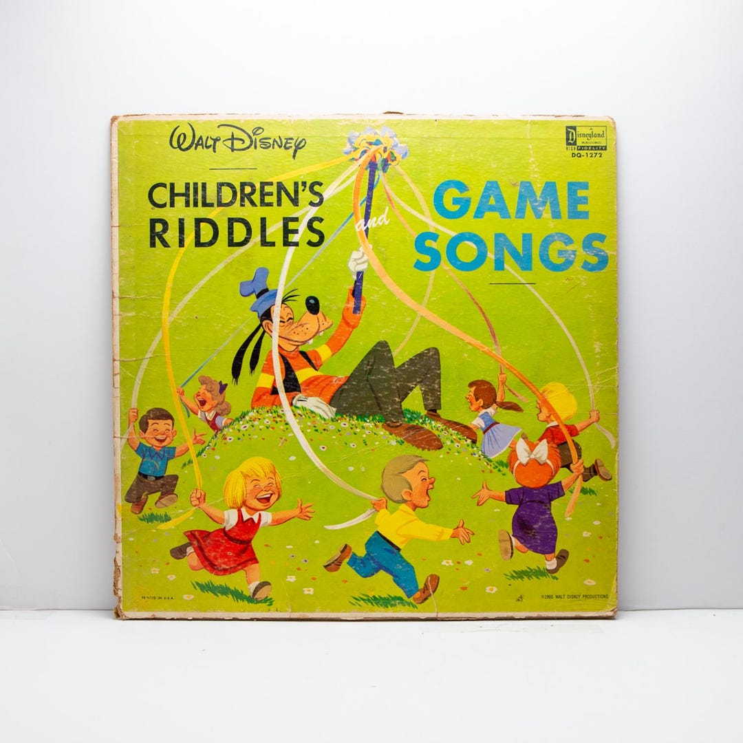Vintage 1965 Disneyland Riddles and Game Songs With Goofy Leading the ...