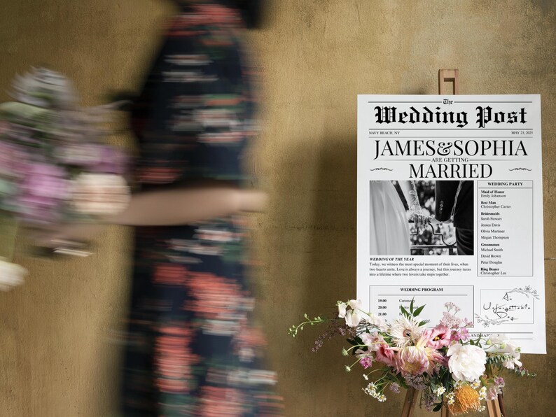 Wedding Newspaper Template With Photo, Wedding Newspaper Template ...