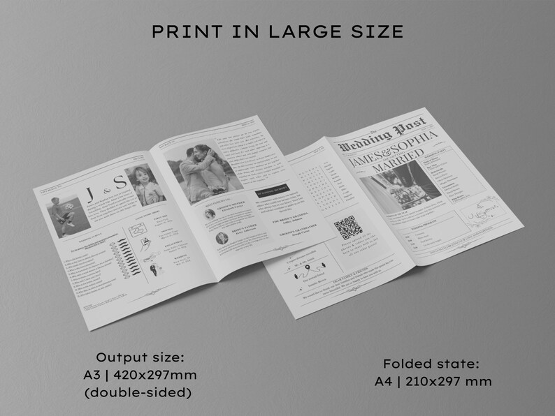 Wedding Newspaper Template With Photo, Wedding Newspaper Template ...
