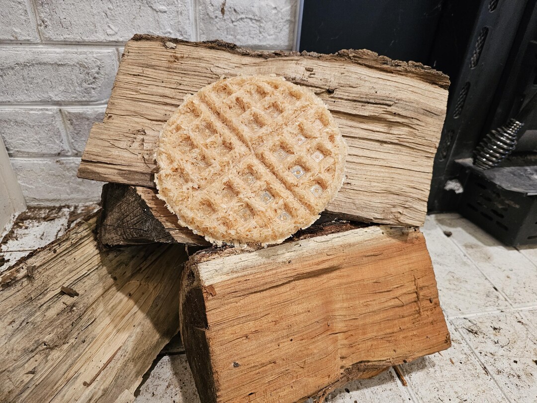 5 Waffle Fire Starters: Pine & Paraffin Wax Campfire Kindling - Etsy