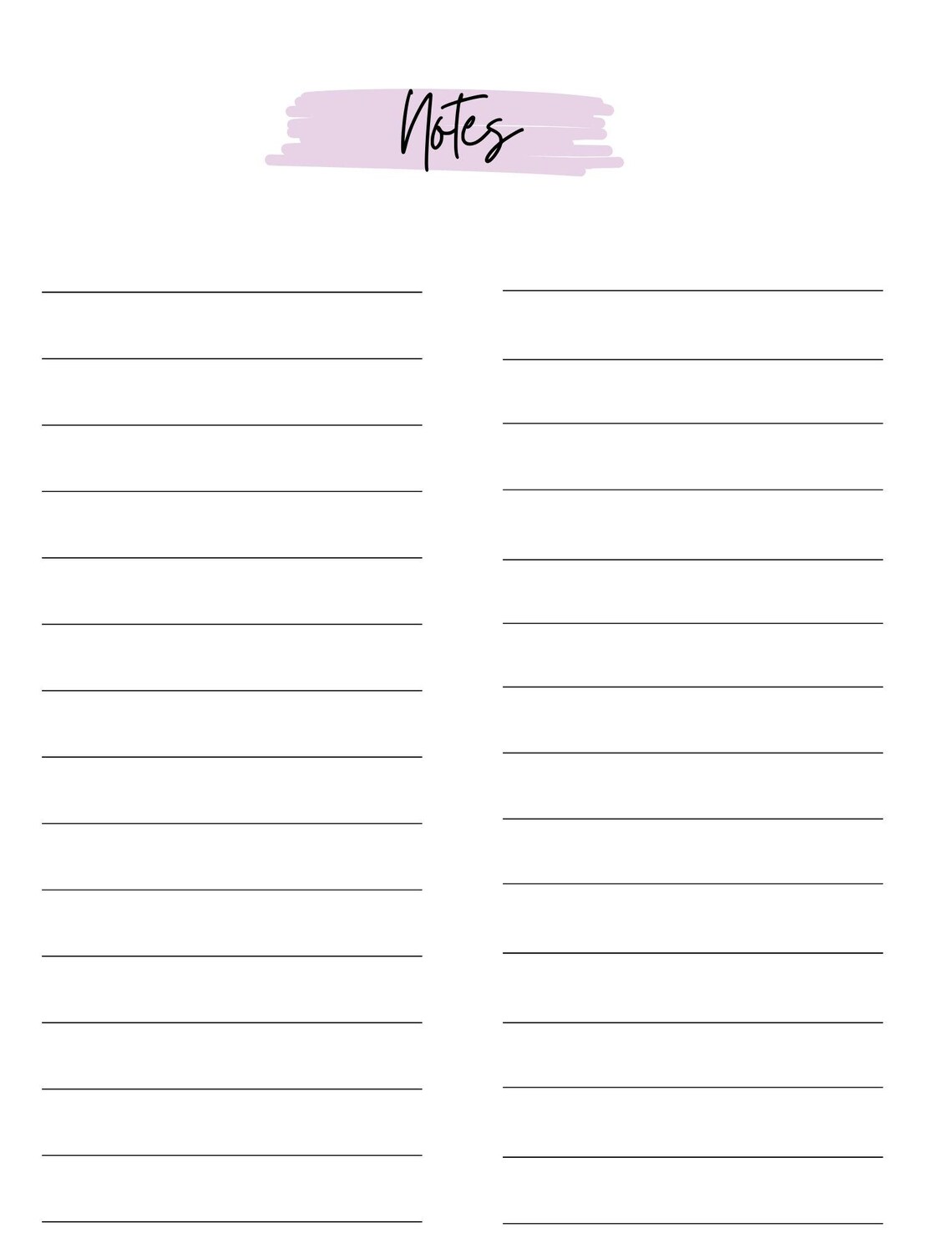 Printable PDF Aesthetic, Simple, Modern Note Pad, US Letter Size, A4 ...