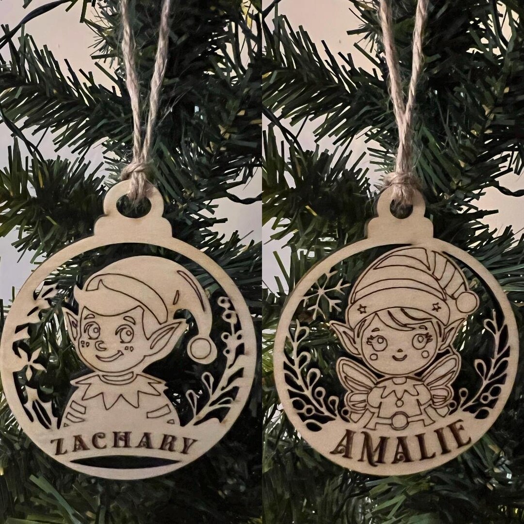 Personalised Elf Christmas Bauble Personalised Elf Christmas Tree ...