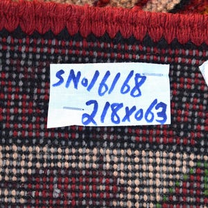 1940s Antique Caucasian Pictorial Rug 2'1x7'2 Geometric Tribal Rug/ Low ...