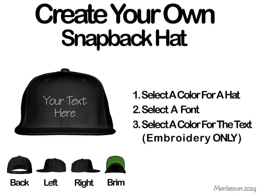 Create Your Own Snapback Hat - Etsy