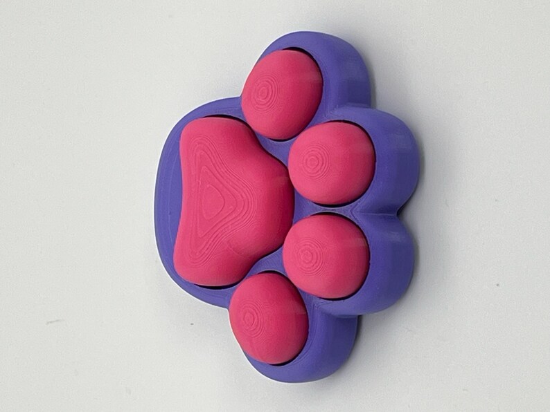 Fidget Toy: Purple Paw With Pink Pads - Etsy