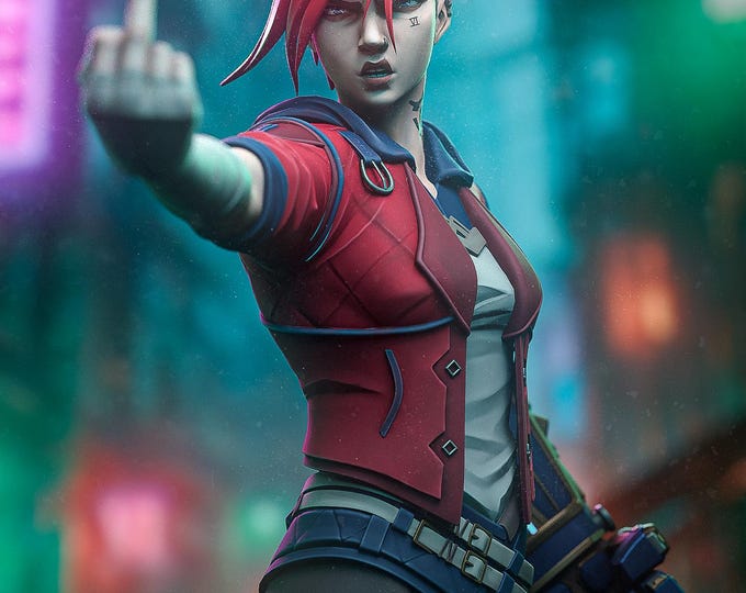Vi Fan Art 3d Printed Statue | Arcane | League of Legends - Etsy