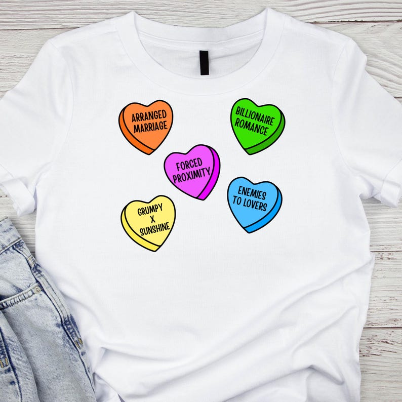 Book Trope Conversation Hearts SVG & PNG | Digital Candy Clipart ...