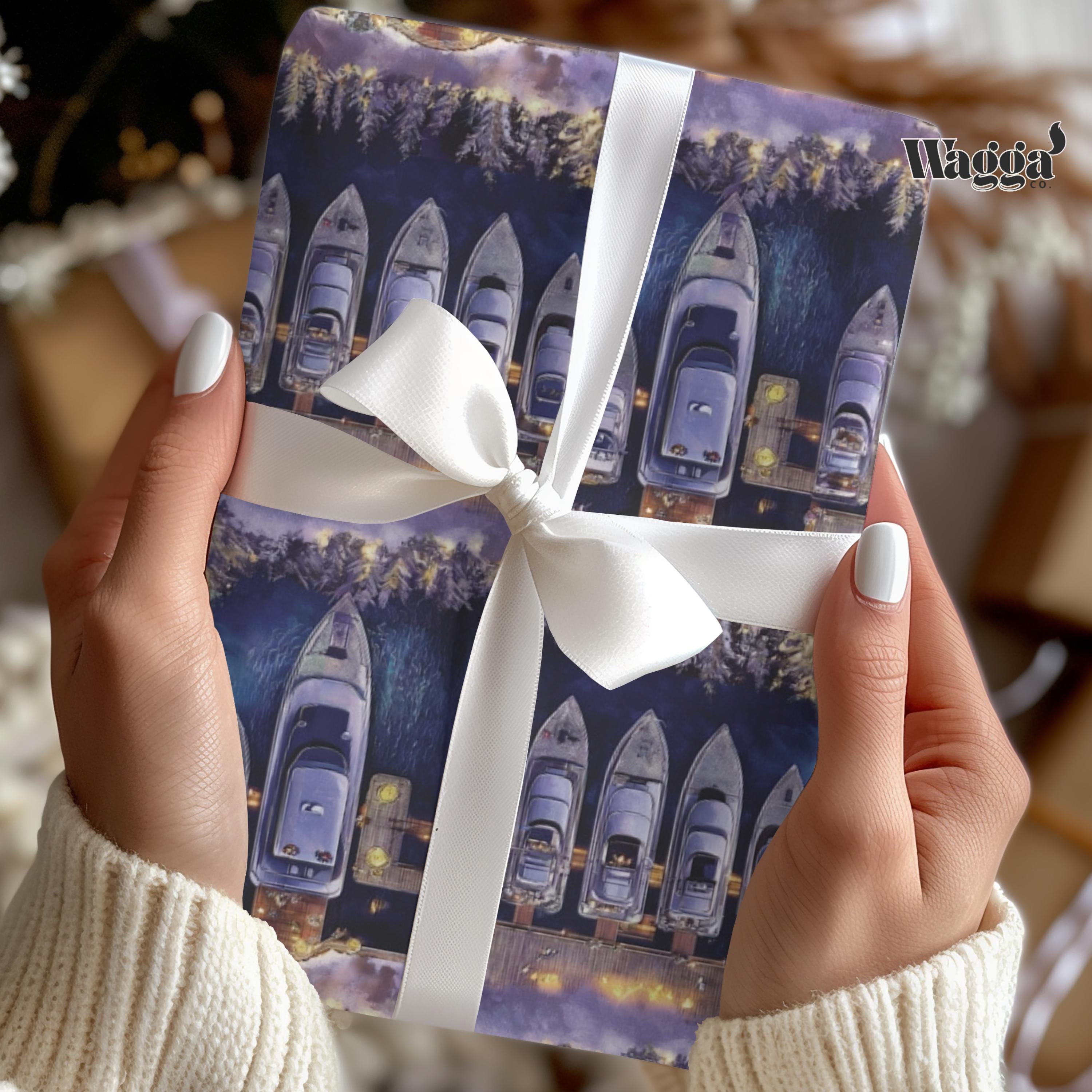 Nautical Night Yacht Gift Wrap,nautical Gifted,nauticalful,yacht ...