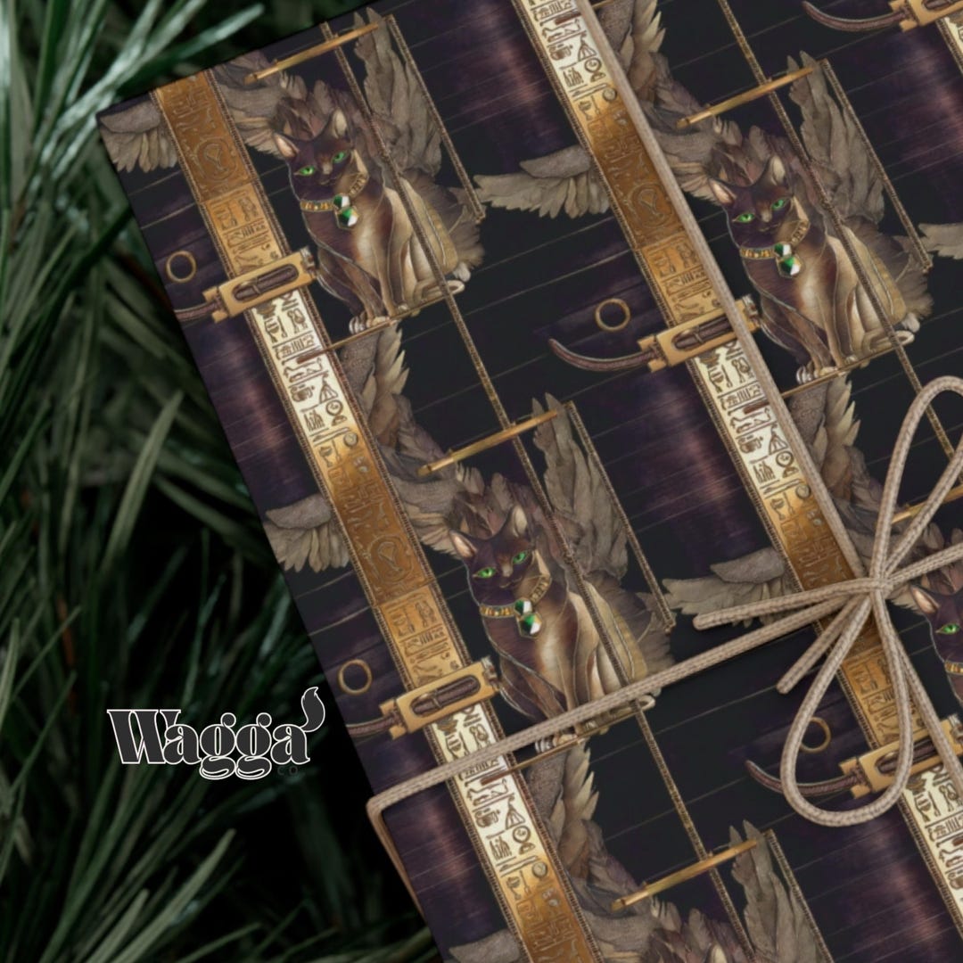 Ancient Egyptian Bastet Cat Wrapping Paper,christmas Gifted Wrapping ...