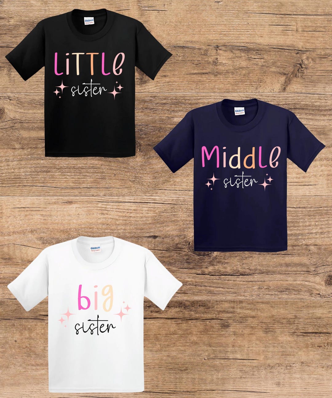 Little Middle Big Sister Shirt | Matching Sibling Outfits | Kids T ...