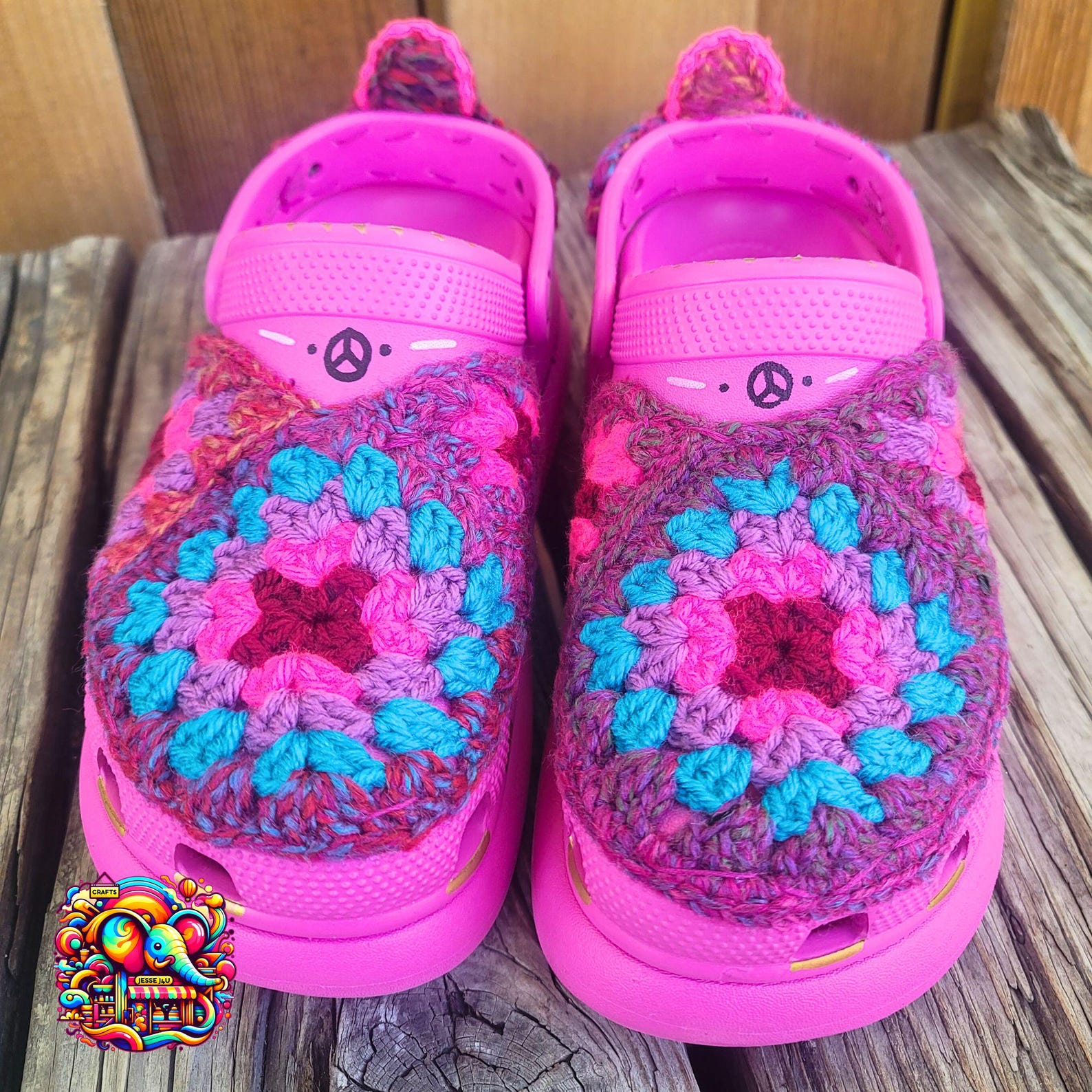 Custom Crocs® for JANE - Pink Crush – Ready to Ship - Pink Platform ...