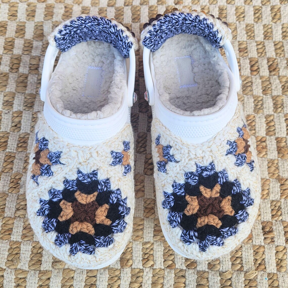 Custom Crocs® for CHELSEA - Cheetah Cheer - Platform Lined Fuzzy White ...