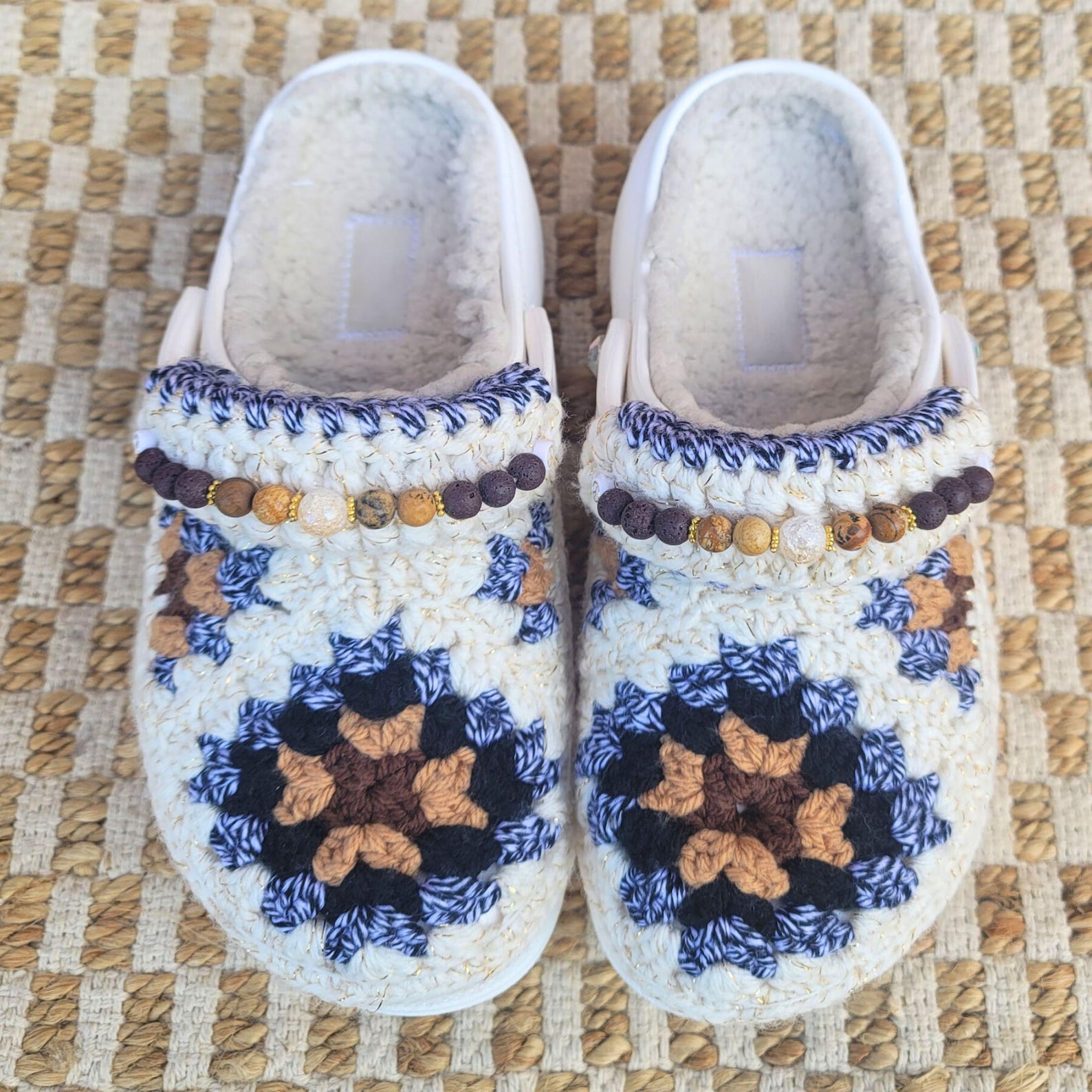 Custom Crocs® for CHELSEA - Cheetah Cheer - Platform Lined Fuzzy White ...