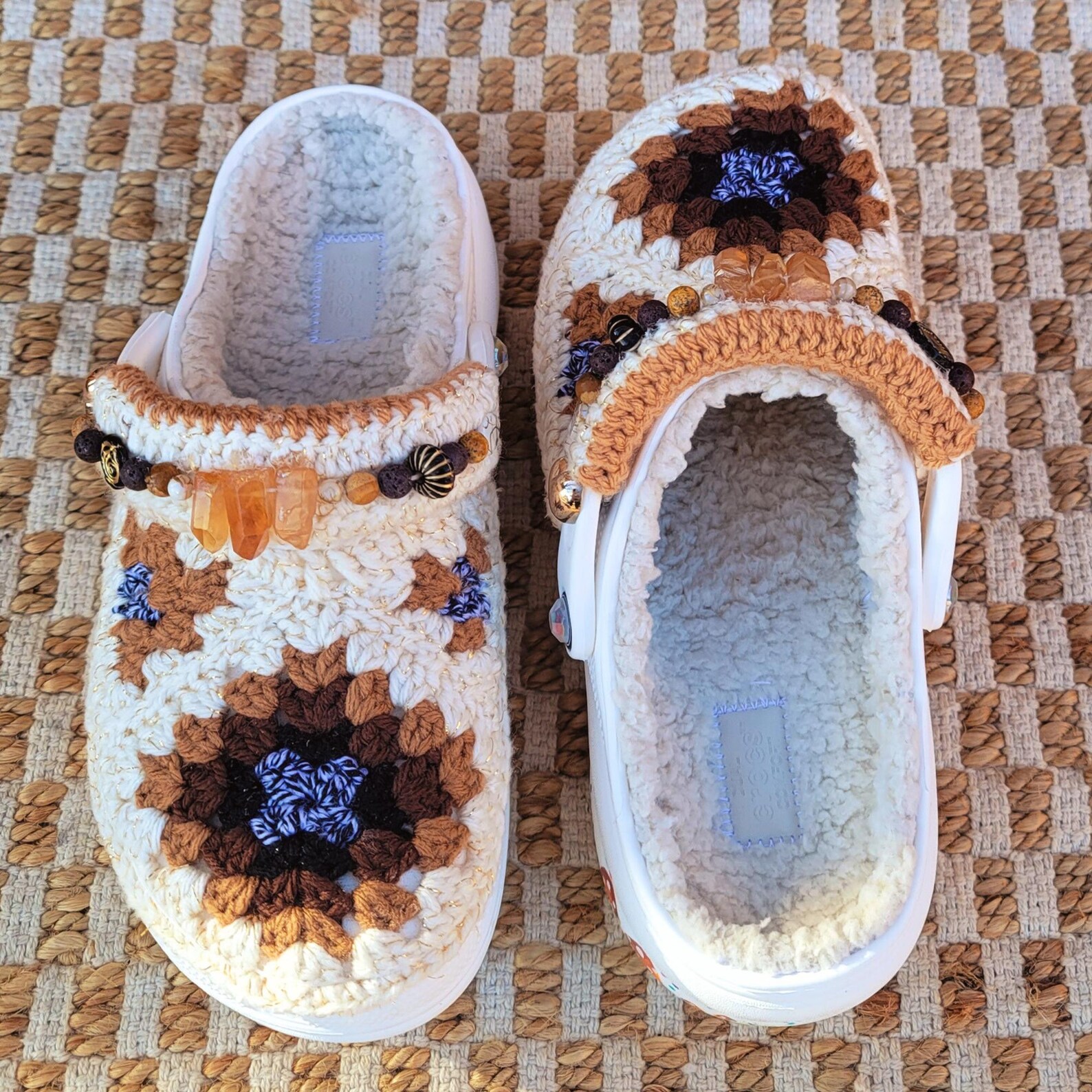 Custom Crocs® Forest Glow White Lined Platforms, With Crystals ...