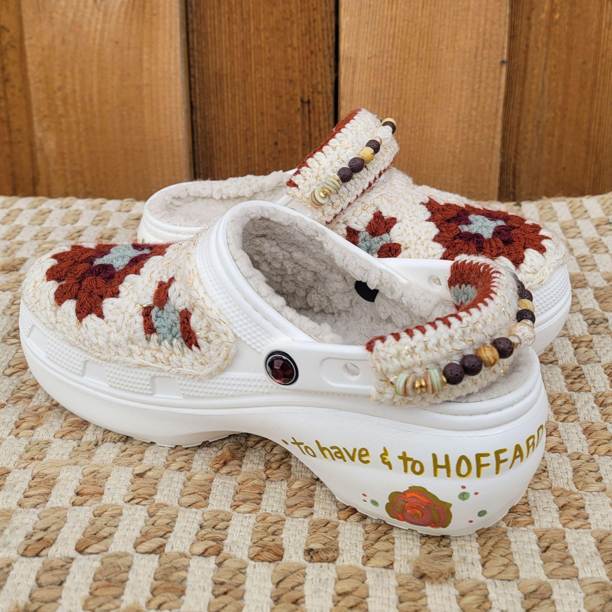 Custom Crocs Wedding Design message for Custom Orders White Lined ...