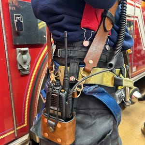 Firefighter Radio Strap - "the Primary" - Customizable Leather Fire/ems ...