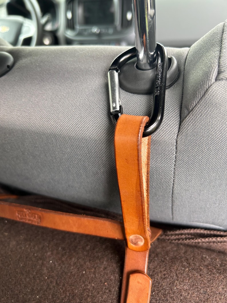 Seatback Blanket/sweatshirt Roll Leather Strap - Camping, RV, Overland ...