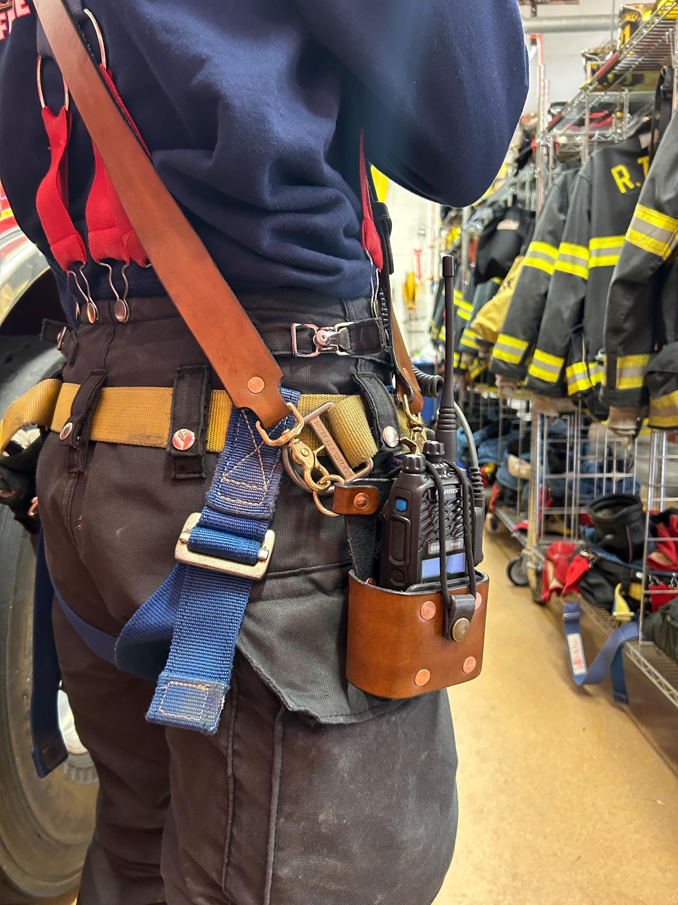 Firefighter Radio Strap - "the Primary" - Customizable Leather Fire/ems ...