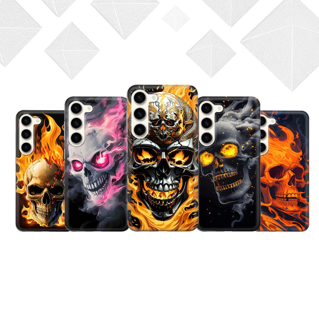 Skull Evil Death Skeleton Protective Durable Phone Case for iPhone 15 ...