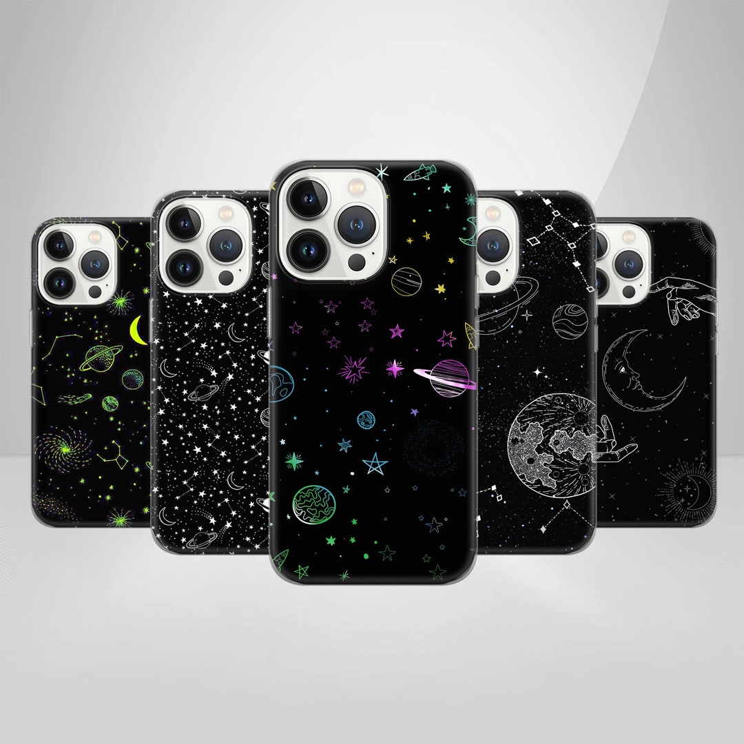 Planet Phone Case Moon Star Cover for iPhone 16 Pro Max, 15 Plus, 14 ...