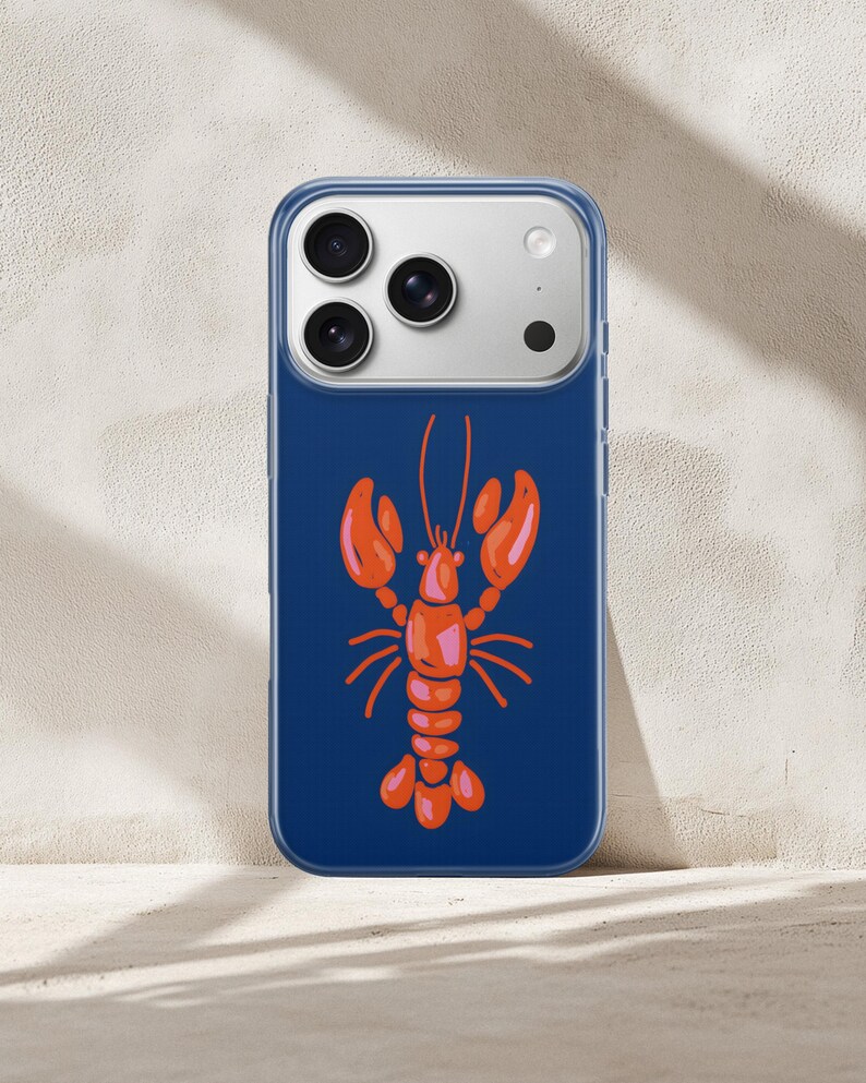 Lobster Phone Case Coastal Seafood Cover for iPhone 17pro, 16, 15, 14 ...