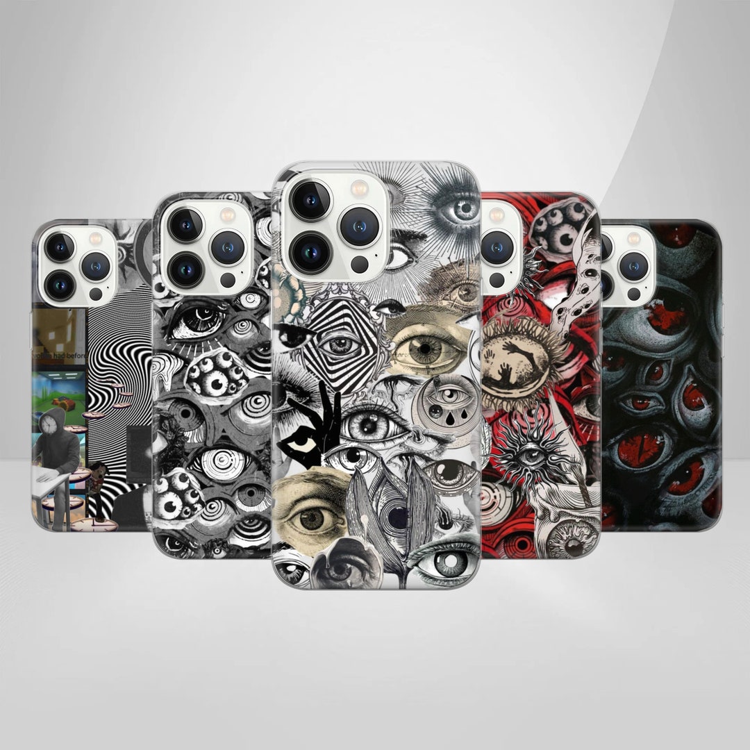 Weirdcore Eyes Phone Case Odd Creepy Goth Trippy Cover for iPhone 14 ...