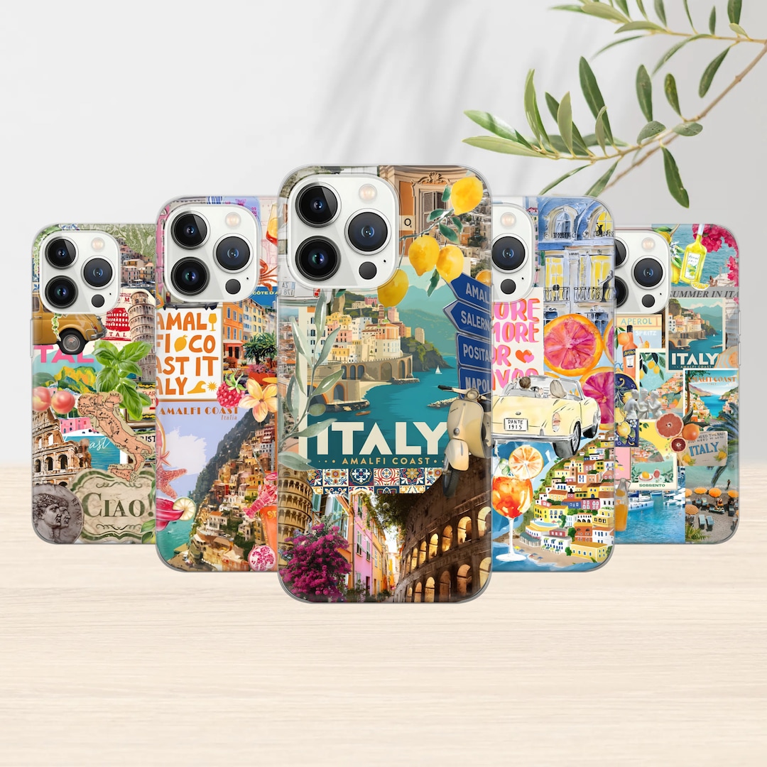 Coquette Italian Summer Collage Phone Case, Coastal Italy Phone Case ...