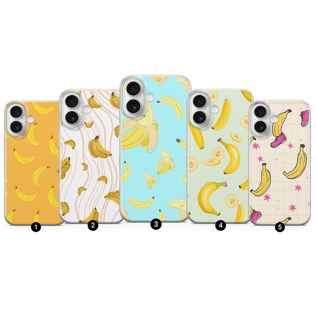 Banana Phone Case Aesthetic Cute Fruits Phone Cover for iPhone 16 Pro ...