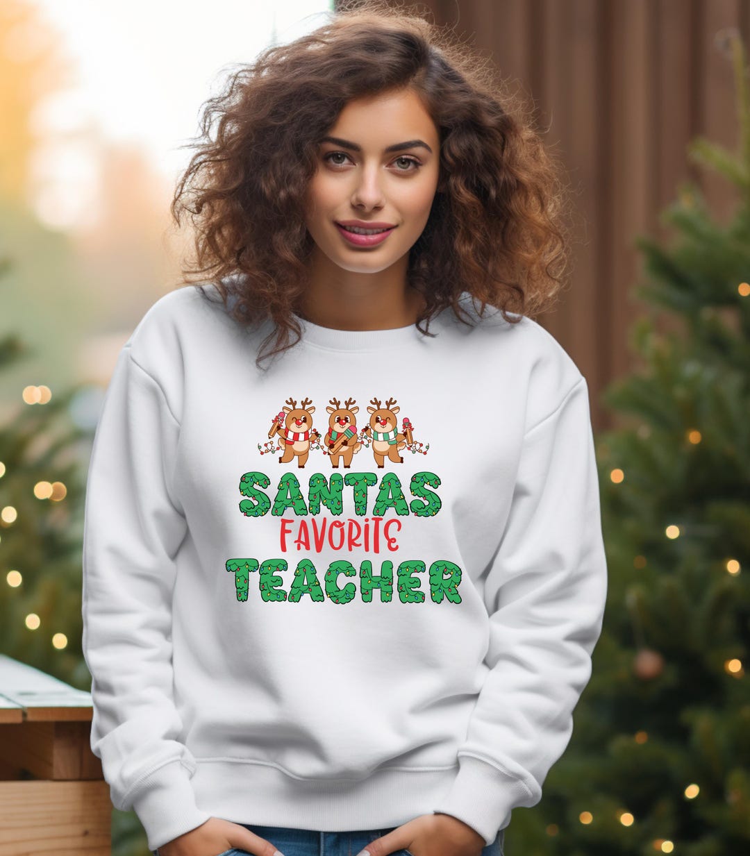 Christmas Teacher Sweater, Holiday Pullover, Winter School Apparel ...