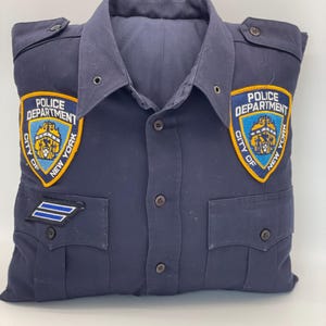 NYPD Uniform Throw Pillow - Etsy
