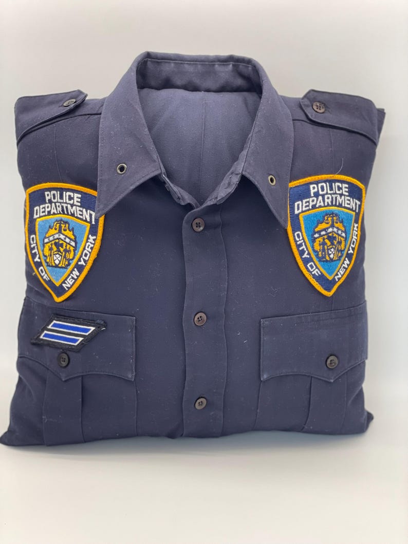 NYPD Uniform Throw Pillow - Etsy