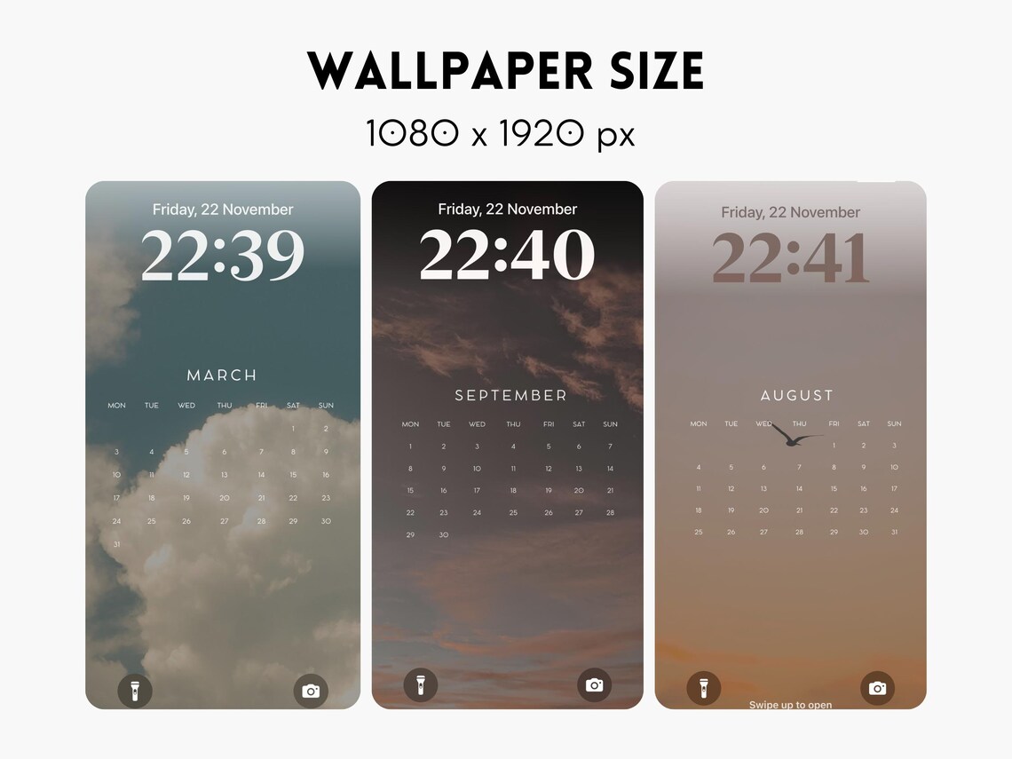 Phone Wallpaper | 12 Monthly Calendars 2025 | PNG Download | Digital ...
