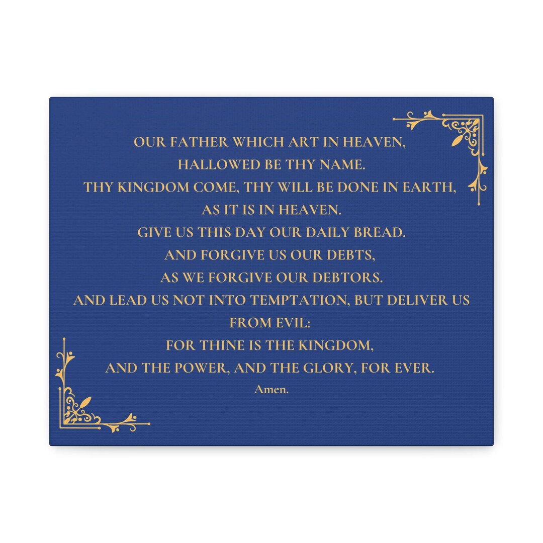 Our Father Lord's Prayer Matte Canvas, Stretched, 1.25 - Etsy