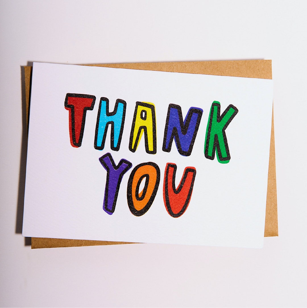 Thank You Alphabet Card - Etsy