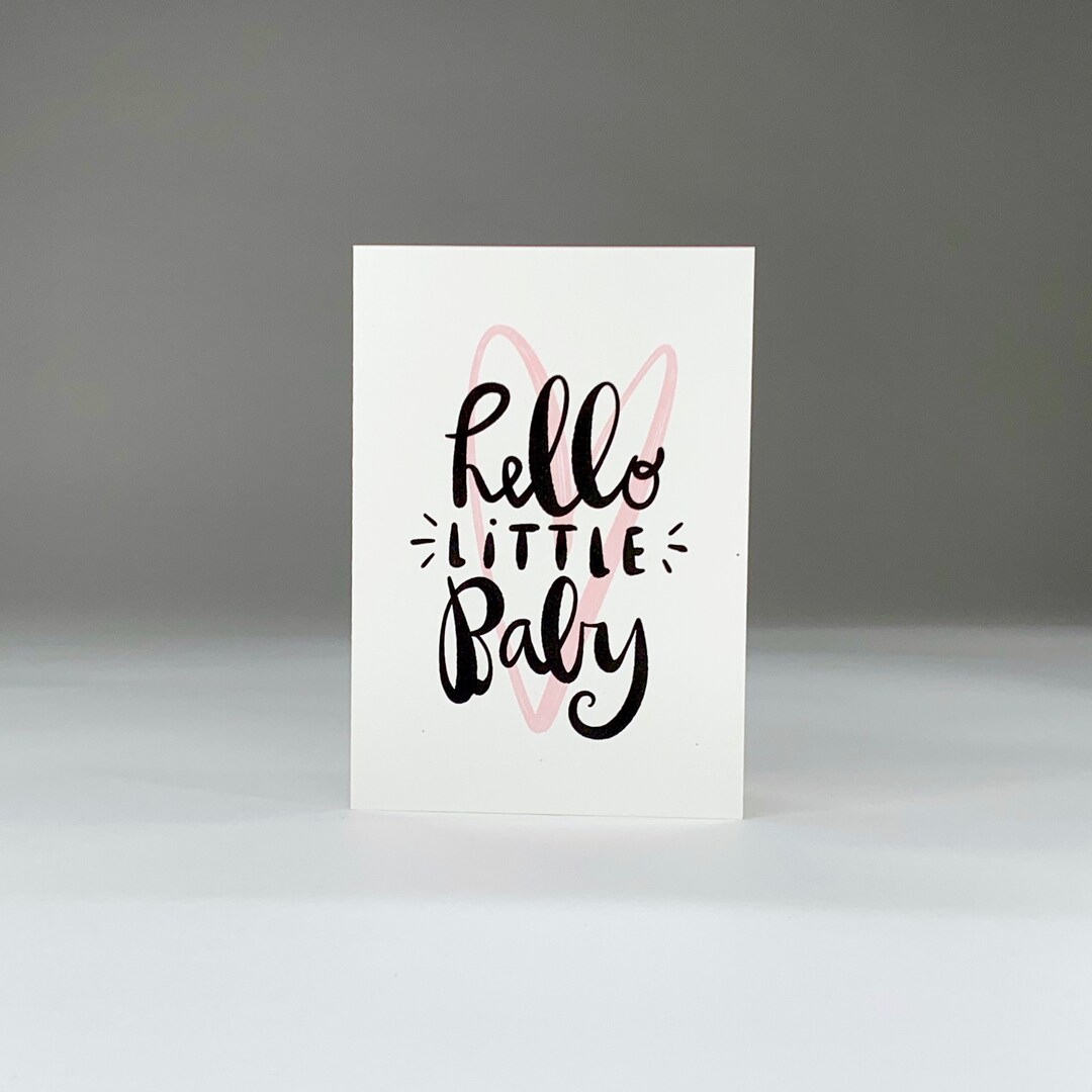Hello Little Baby // New Baby // Congrats // Sweet Baby Card // Baby ...