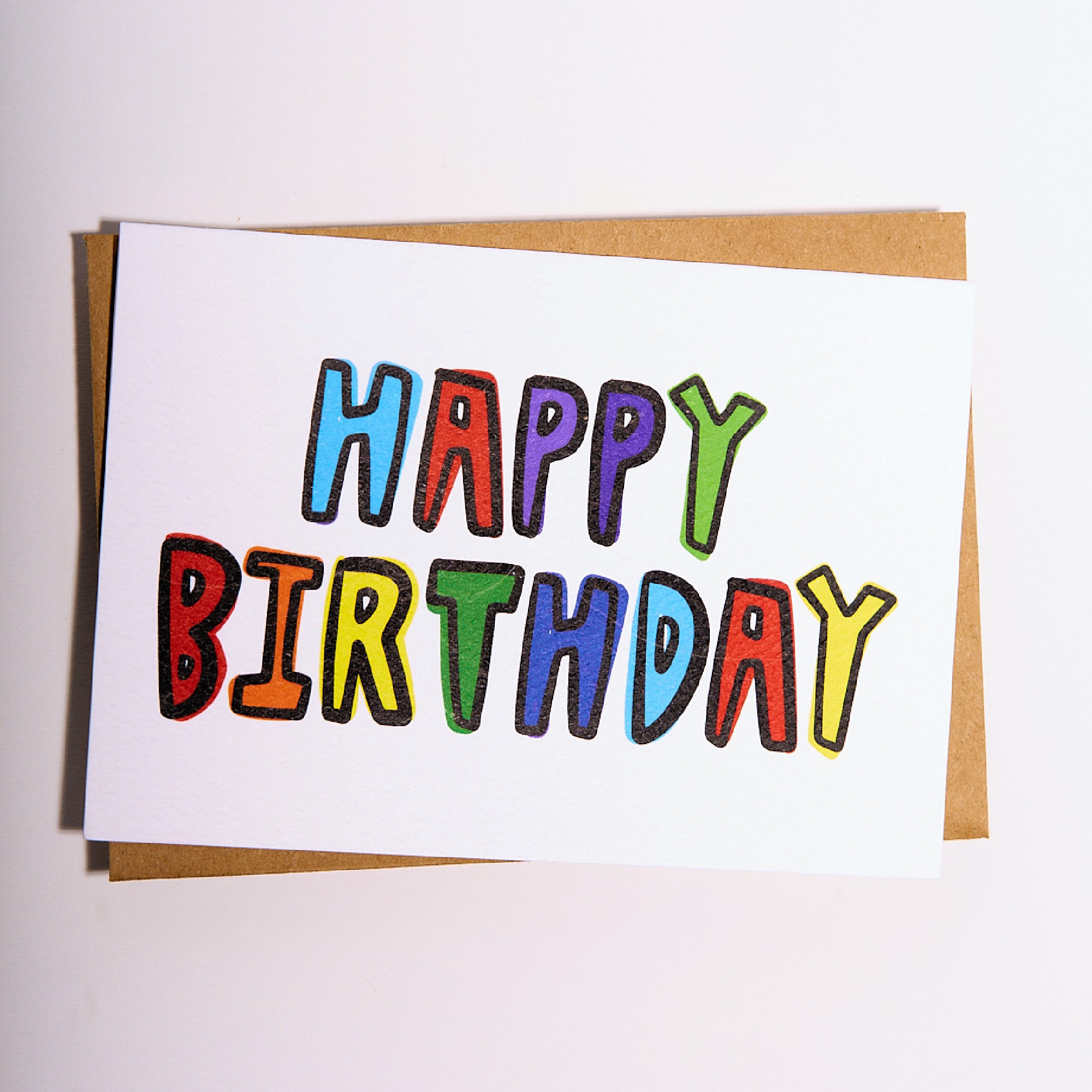 Happy Birthday Alphabet Card - Etsy UK