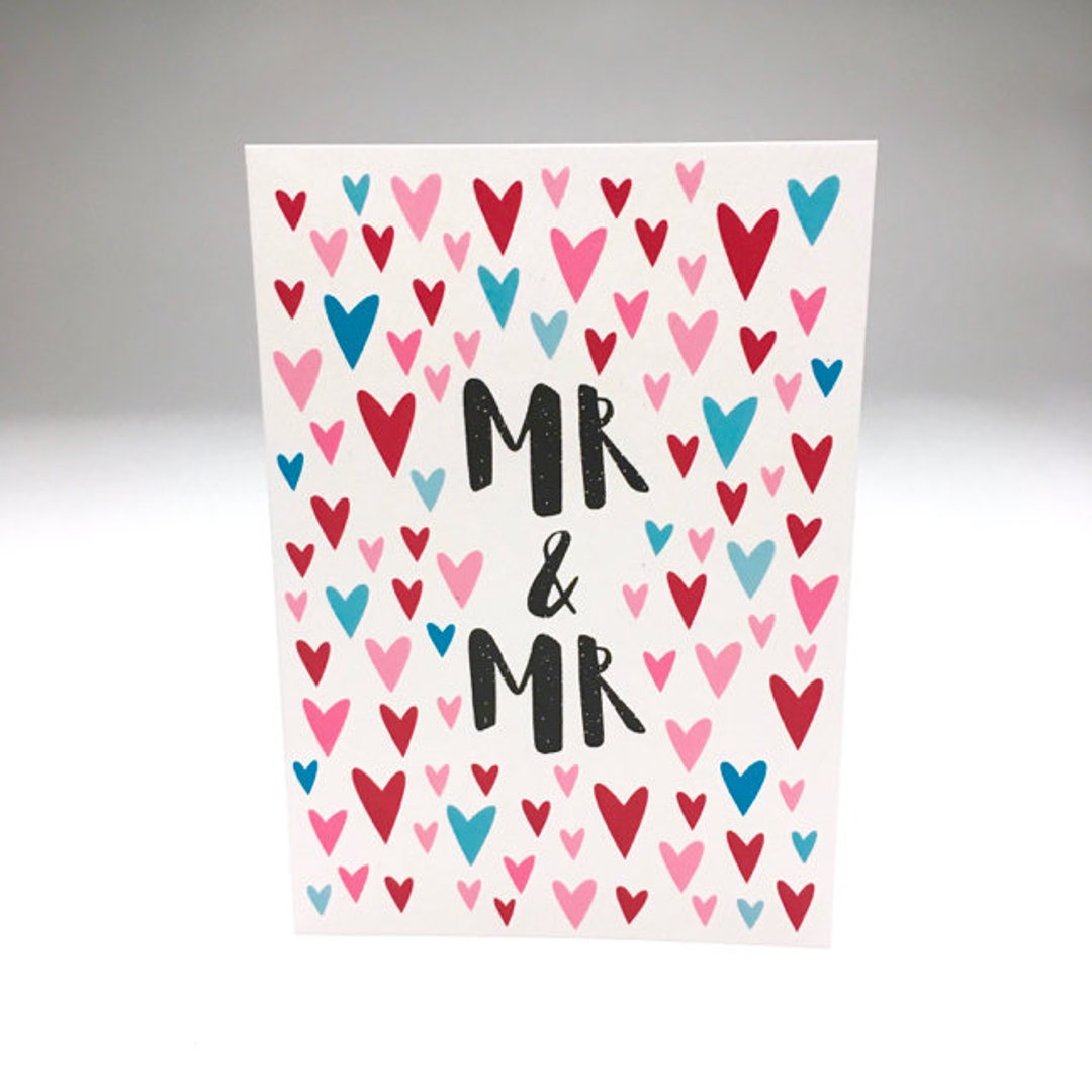 Mr Mr Card // Sweet Wedding Card // Gay Marriage // Marriage Equality ...