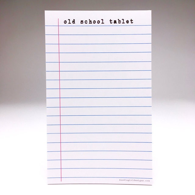 Notepads // Fun Notepad // Old School Tablet Notepad // Fun - Etsy