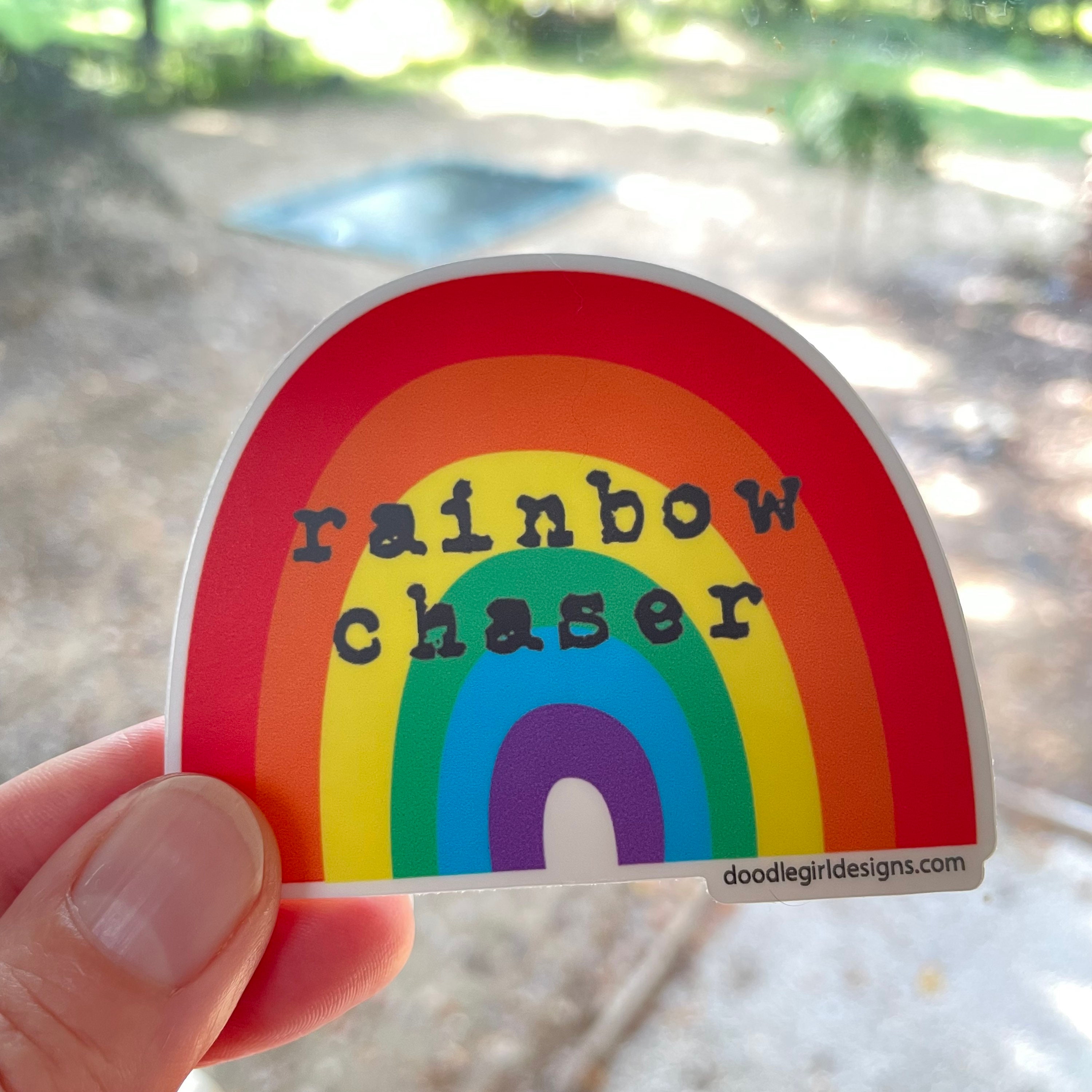 Rainbow Chaser Sticker / Rainbow Button / LGBTQ Sticker / Pride Sticker ...