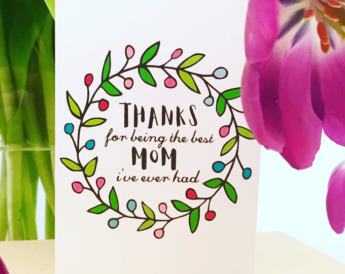 Funny Mother's Day Paper Card With Envelope Mom Mothers Day Special ...