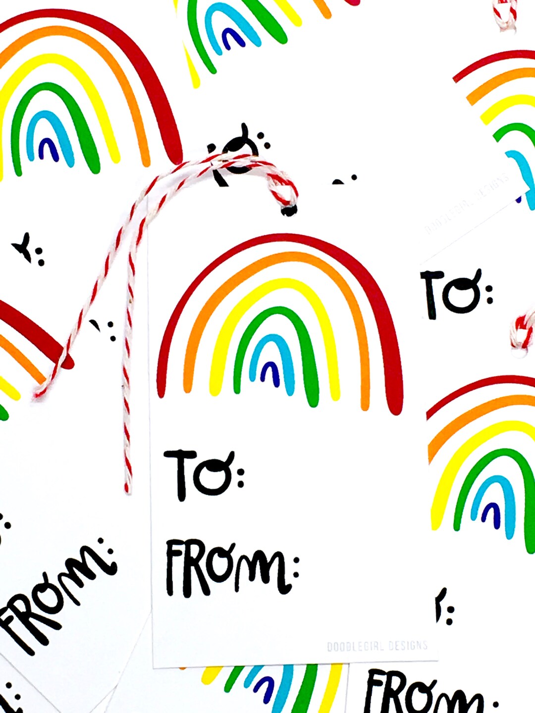 Rainbow Gift Tags // Rainbows // Fun Gift Wrapping // Kids - Etsy