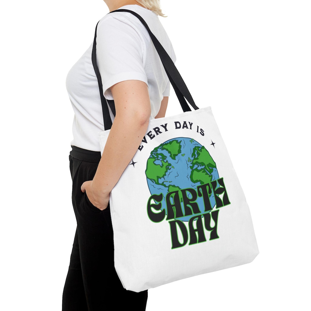 Every Day is Earth Day Tote Bag | Double-sided Earth Illustration ...