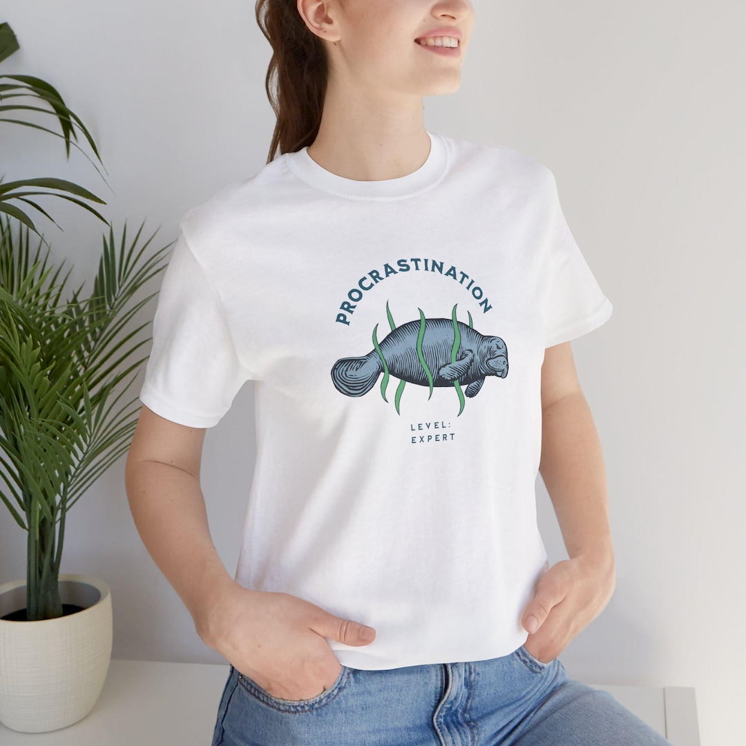 Funny Procrastination T-shirt, Cute Animal Shirt, Motivational Tee ...